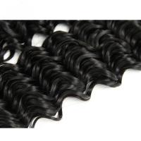 China 7A Grade Peruvian Virgin Hair Deep Wavy Curly Human Hair Extensions 10-30 Inch No Shedding for sale