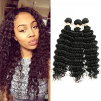 China 8A Grade Peruvian Virgin Human Hair Deep Wave Weave 100g Per Piece 10-30 Inch for sale