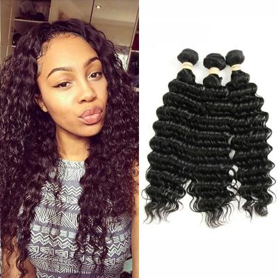 China 8A Grade Peruvian Virgin Human Hair Deep Wave Weave 100g Per Piece 10-30 Inch for sale