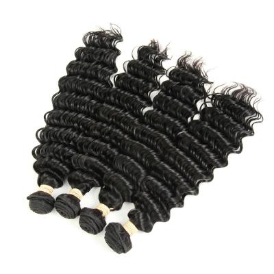 China Peruvian Virgin Human Hair Deep Curly Weave 8A Grade 10-30 Inches Full Ends No Chemical for sale