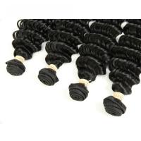 China Peruvian Virgin Human Hair Deep Curly Weave 8A Grade 10-30 Inches Full Ends No Chemical for sale