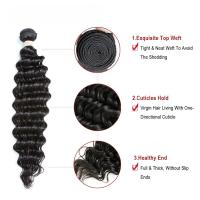 China Peruvian Virgin Human Hair Deep Curly Weave 8A Grade 10-30 Inches Full Ends No Chemical for sale