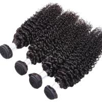 China Virgin Peruvian Kinky Curly Human Hair Weave Bundles 8A Grade 100g 10-30 Inch for sale