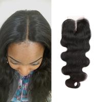 China Brazilian Virgin Hair Body Wave Lace Closure 4x4 Inch 130% Density Free Middle 3 Part for sale