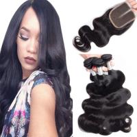 China Peruvian Virgin Human Hair Body Wave Lace Closure 4x4 130 Density 8-24 Inch for sale