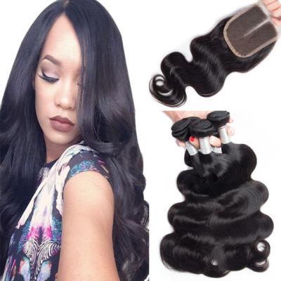 China Peruvian Virgin Human Hair Body Wave Lace Closure 4x4 130 Density 8-24 Inch for sale