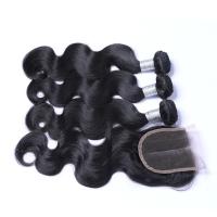 China 7A Peruvian Lace Top Closure , Peruvian Body Wave Human Hair Extensions for sale