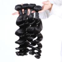 China 8A Malaysian Virgin Human Hair Extensions Loose Wave Natural Black 1B 10-30 Inch for sale