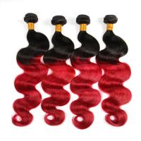 China Brazilian Virgin Hair Body Wave Ombre 1B Burgundy Red Two Tone 12-30 Inch Human Hair Extensions for sale
