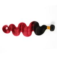 China Brazilian Virgin Hair Body Wave Ombre 1B Burgundy Red Two Tone 12-30 Inch Human Hair Extensions for sale