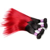 China 7A Brazilian Virgin Remy Body Wave Ombre Human Hair Weave 1B Red 100g 10-30 Inch for sale