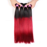 China 7A Brazilian Virgin Remy Body Wave Ombre Human Hair Weave 1B Red 100g 10-30 Inch for sale