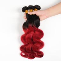 China 100% Brazilian Virgin Ombre Body Wave Human Hair Extensions 10-30 Inch 1B/Red for sale