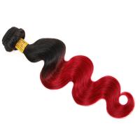 China 100% Brazilian Virgin Ombre Body Wave Human Hair Extensions 10-30 Inch 1B/Red for sale