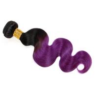 China Body Wave Ombre Hair Extensions 100% Virgin Human Hair 18 Inch Comfortable Real Hair for sale