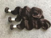 China Peruvian Virgin Hair Body Wave Bundles 100g Unprocessed Natural Black 10-30 Inch for sale