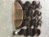 China Peruvian Virgin Hair Body Wave 8A 13x4 Lace Frontal 100g No Tangle 10-30 inch for sale