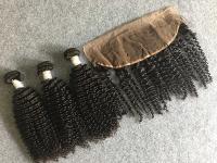 China 100% Peruvian Virgin Human Hair Weave Kinky Curly 13x4 Lace Frontal 10-30 inch for sale