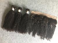 China 13x4 Ear to Ear 8A Peruvian Virgin Kinky Curly Lace Frontal Natural Black 10-30 inch for sale