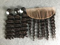 China Brazilian Virgin Hair Loose Wave Weave with Frontal 10-30 Inch 100g for sale