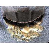 China Russian Ombre Human Hair Body Wave 13x4 Lace Frontal Ear to Ear 100% Virgin Remy Hair for sale