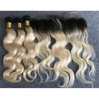China Russian Ombre Human Hair Body Wave 13x4 Lace Frontal Ear to Ear 100% Virgin Remy Hair for sale