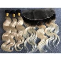 China Russian Ombre Human Hair Body Wave 13x4 Lace Frontal Ear to Ear 100% Virgin Remy Hair for sale