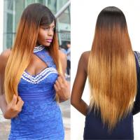 China 9A Virgin Brazilian Straight Ombre Human Hair Extensions 12-30 Inch 100g per Bundle for sale