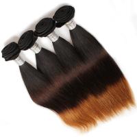 China 9A Virgin Brazilian Straight Ombre Human Hair Extensions 12-30 Inch 100g per Bundle for sale