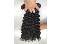 China Peruvian Human Hair Deep Curly Body Wave Bundles 10 to 30 Inch No Tangle Natural Black for sale
