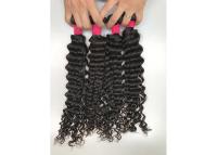 China Peruvian Human Hair Deep Curly Body Wave Bundles 10 to 30 Inch No Tangle Natural Black for sale