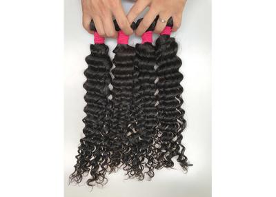 China Peruvian Human Hair Deep Curly Body Wave Bundles 10 to 30 Inch No Tangle Natural Black for sale