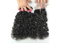 China 18 Inch 100% Brazilian Virgin Hair Water Wave Double Drawn Weft No Shedding 10A Grade for sale