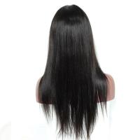 China 360 Full Lace Peruvian Human Hair Wig Straight 130 Density Natural Color 20 Inch for sale
