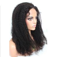 China No Shedding 360 Lace Front Human Hair Wig Afro Kinky Curly 1B Color 150 Density 8-40 Inch for sale