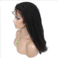 China No Shedding 360 Lace Front Human Hair Wig Afro Kinky Curly 1B Color 150 Density 8-40 Inch for sale