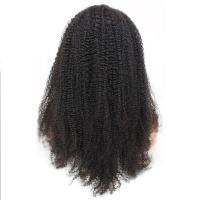 China No Shedding 360 Lace Front Human Hair Wig Afro Kinky Curly 1B Color 150 Density 8-40 Inch for sale