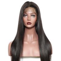 China 10A Grade Straight Lace Front Human Hair Wigs 100% Indian Remy Full Cuticle Thick Bottom 8-40 Inches for sale