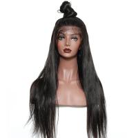 China Natural Color 180 Density Lace Front Human Hair Wigs for African American Women 10A Virgin Hair for sale