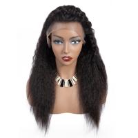 China 180 Density Full Lace Yaki Straight Human Hair Wig 10A Grade 8-40 Inch for Black Women for sale