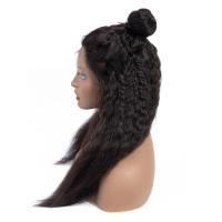 China 180 Density Full Lace Yaki Straight Human Hair Wig 10A Grade 8-40 Inch for Black Women for sale