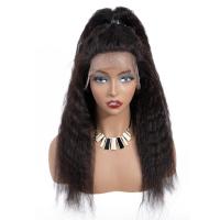 China 180 Density Full Lace Yaki Straight Human Hair Wig 10A Grade 8-40 Inch for Black Women for sale