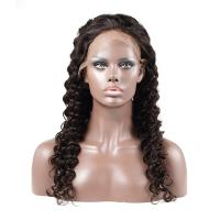 China Deep Wave Indian Virgin Lace Front Human Hair Wig 10A Grade 8-40 Inch with Baby Hair for sale