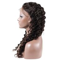 China Deep Wave Indian Virgin Lace Front Human Hair Wig 10A Grade 8-40 Inch with Baby Hair for sale