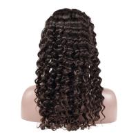 China Deep Wave Indian Virgin Lace Front Human Hair Wig 10A Grade 8-40 Inch with Baby Hair for sale