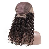 China Deep Wave Indian Virgin Lace Front Human Hair Wig 10A Grade 8-40 Inch with Baby Hair for sale