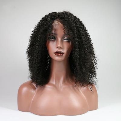 China Indian Kinky Curly Human Hair Lace Front Wig for Black Women 10A Grade 8-40 Inch No Shedding for sale