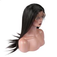 China Brazilian Straight Lace Front Human Hair Wig 10A Grade 8-40 Inch Bleached Knots Baby Hair for sale