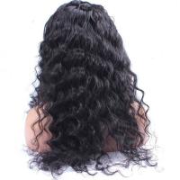 China 130% Density Water Wave Lace Front Human Hair Wig Natural Color 10A Grade 8-40 Inch for sale