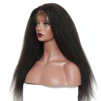 China Customized Indian Yaki Straight Human Hair Lace Front Wig 10A Grade 8-40 Inch for sale